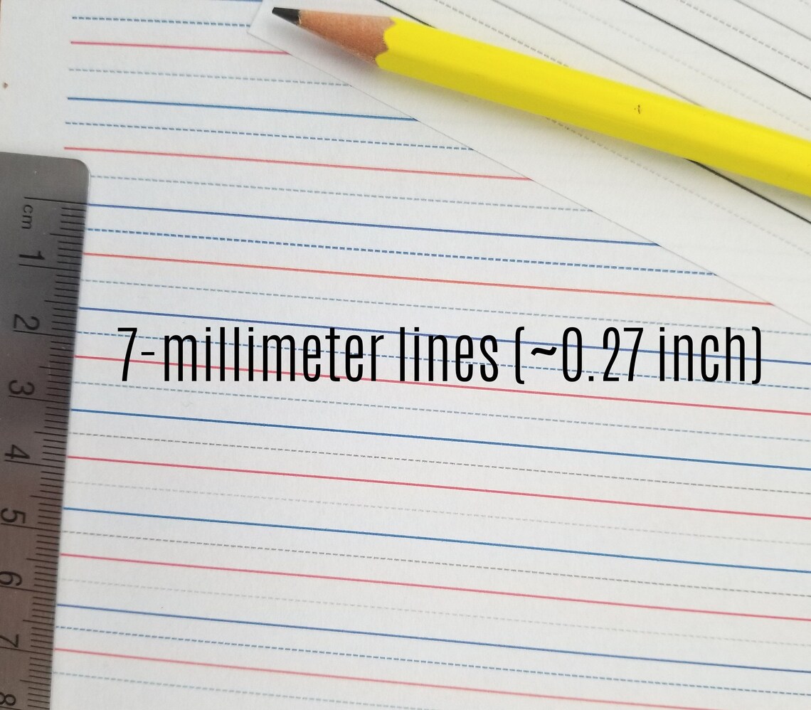 Printable Lined Paper Template for Teens and Adults - Red & Blue Lines ...