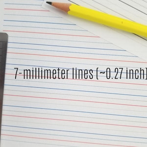 Printable Lined Paper Template for Teens and Adults - Red & Blue Lines ...