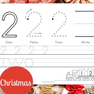 Printable Christmas-inspired Worksheets With Tracing Numbers 1 to 10 ...