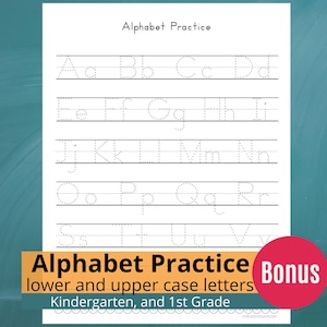 Kindergarten Alphabet Tracing Pages - Upper and Lower Case Letters ...