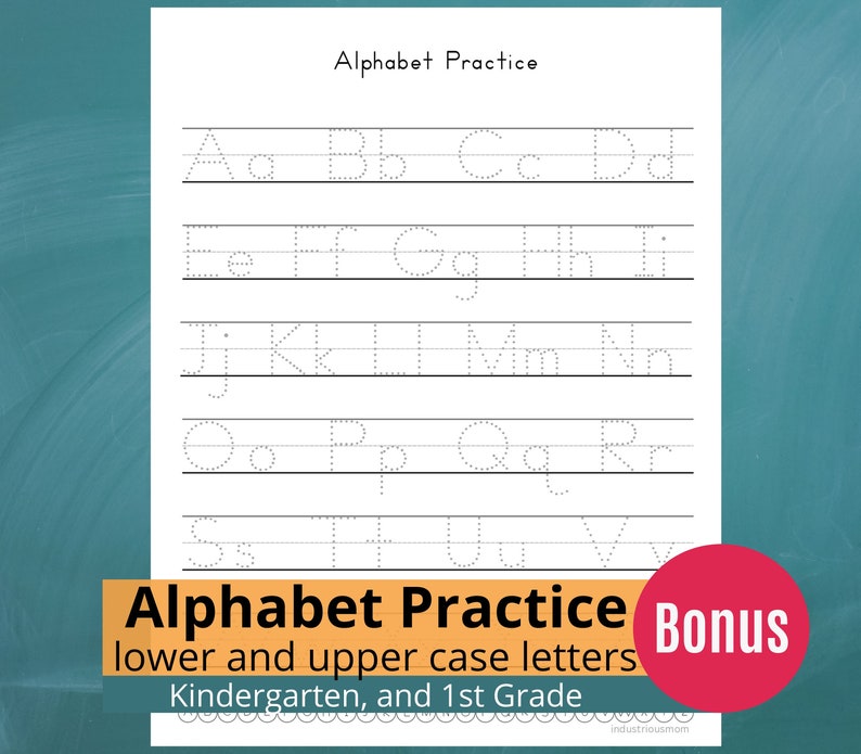 Kindergarten Alphabet Tracing Pages - Upper and Lower Case Letters ...