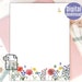 Printable Spring Flower Meadow Stationery, Lined and Unlined Paper, US ...