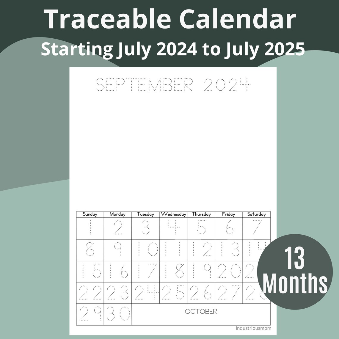 School Year 2024 2025 Calendar for Kids monthly Calendar Printable ...