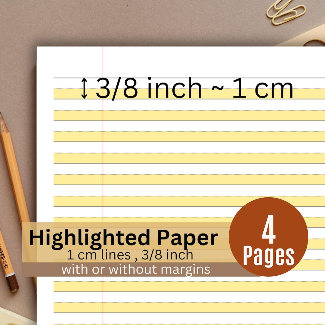 Printable Lined Writing Paper for Kids and Adults With Handwriting ...