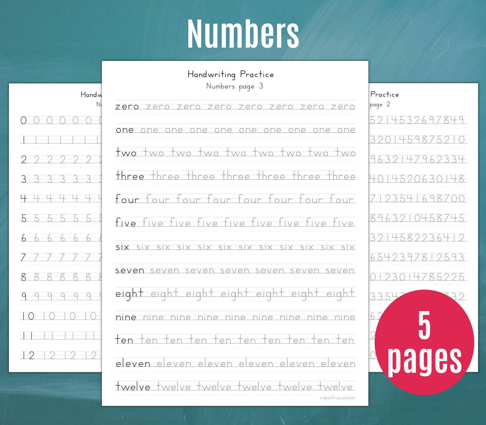 Neat Handwriting Practice Sheet for Teens and Adults Printable US ...