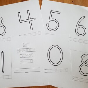 My Counting Book - Number Tracing Worksheet - My Number Book Preschool ...