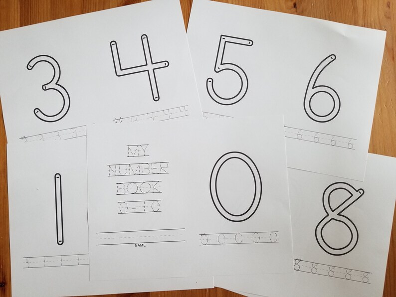 My Counting Book - Number Tracing Worksheet - My Number Book Preschool ...