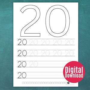 Number Tracing Worksheets 0-20 With Posters | Preschool, Kindergarten ...