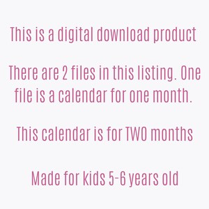November 2024 and December 2024 Tracing Calendar for Kids Printable ...