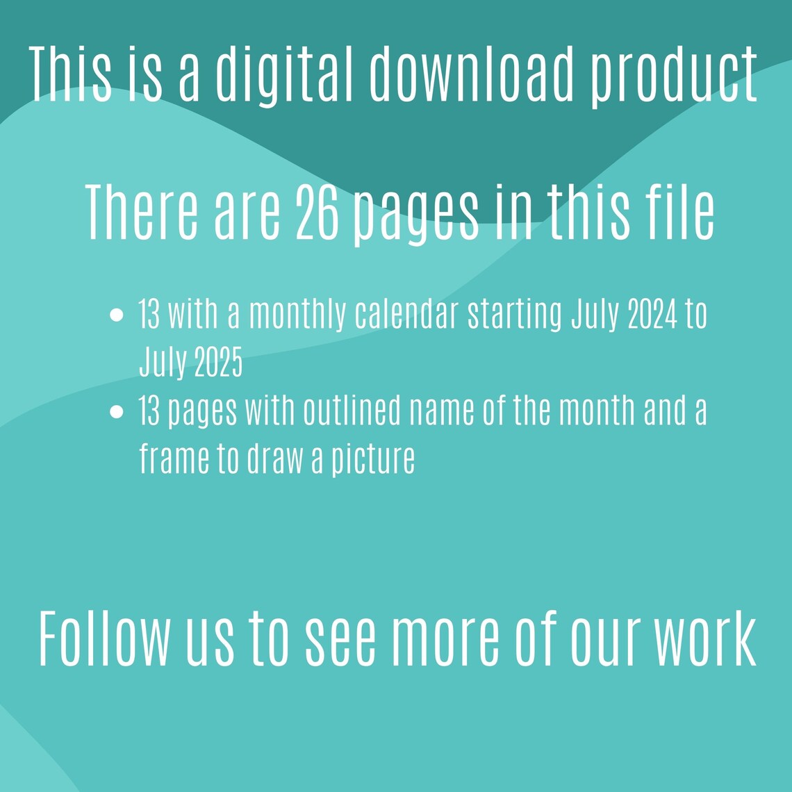 Educational Printable Kids Calendar for the School Year 2024-2025 With ...