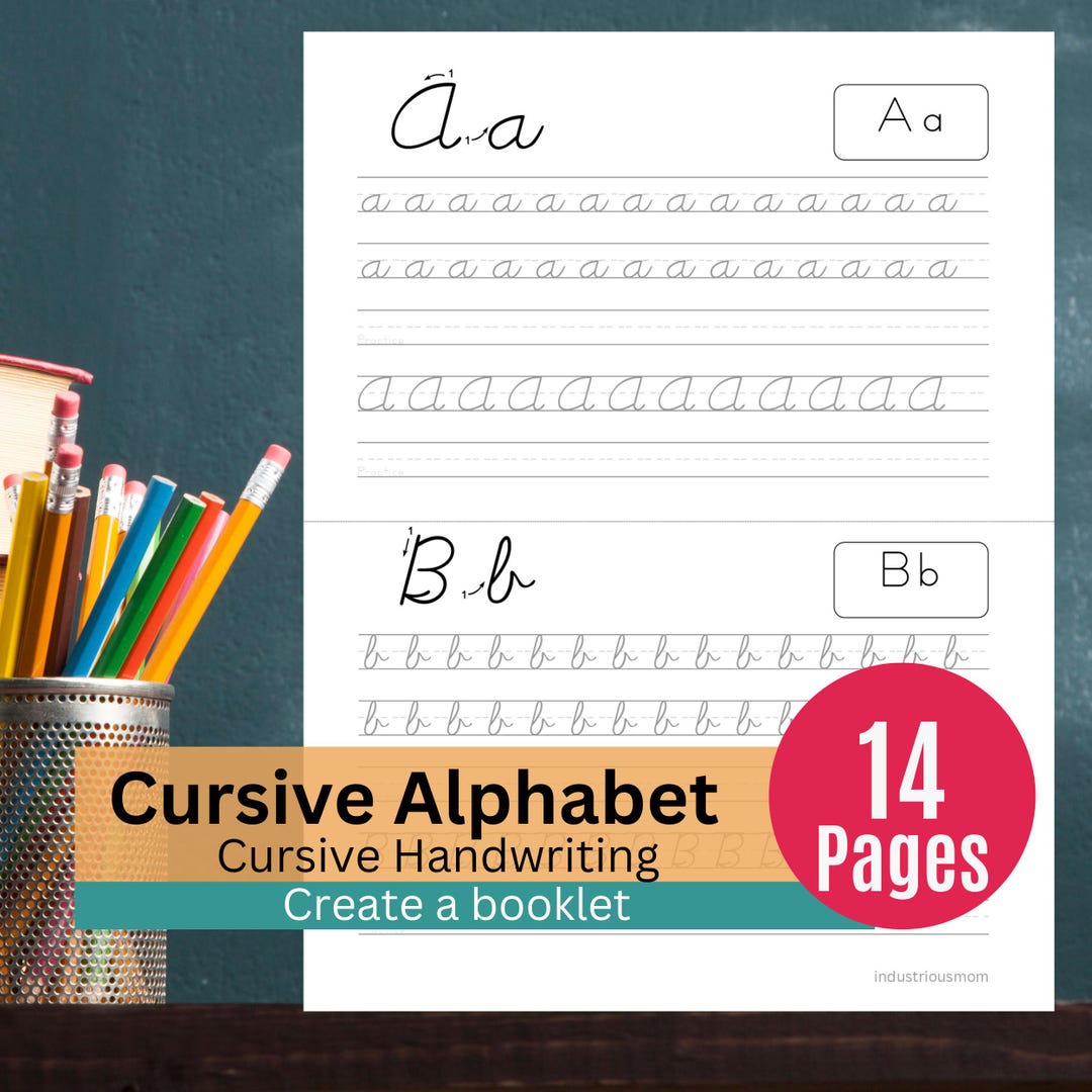 Printable Cursive Alphabet Tracing Pages – Handwriting Practice With ...