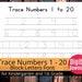 Traceable Print Numbers 1 to 20 Tracing Pages -learning to Write ...