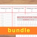 Bundle Multiplication Tables Numbers 1 to 10 Printable and Table Chart ...