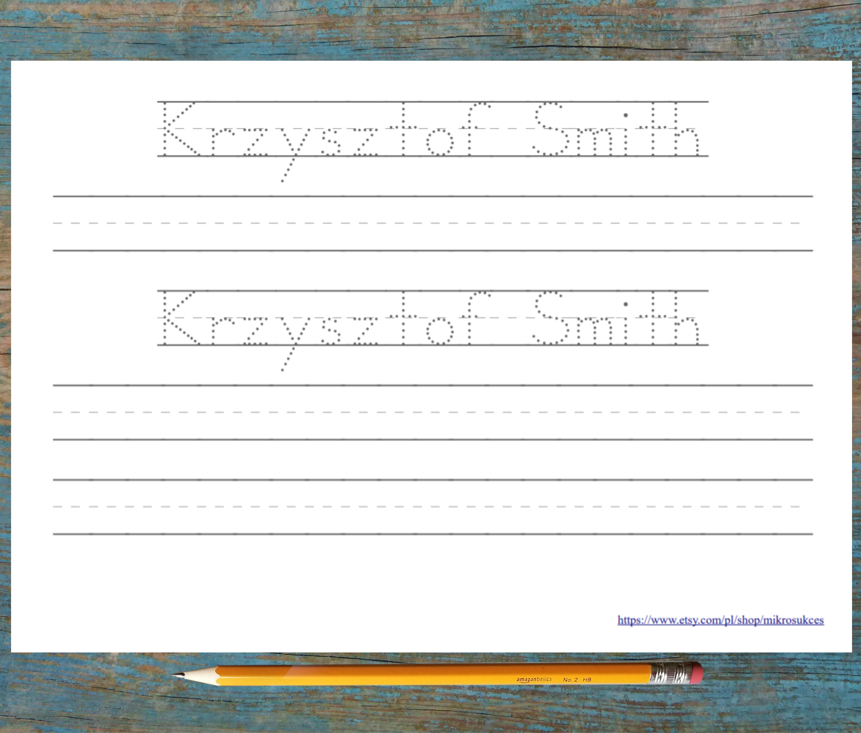 Custom First and Last Name Handwriting Practice | Learning Write for ...