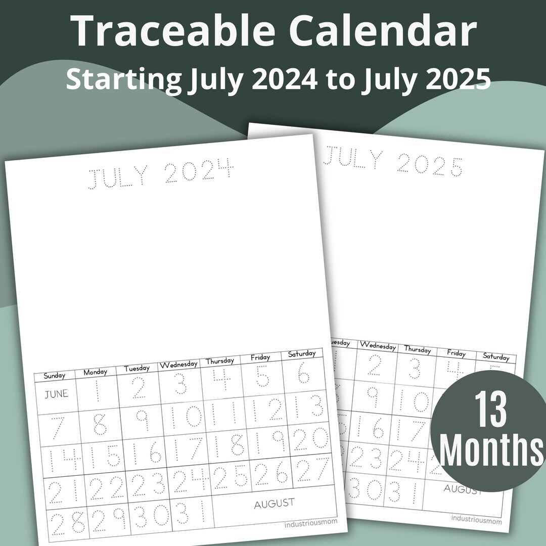 School Year 2024 2025 Calendar for Kids monthly Calendar Printable ...
