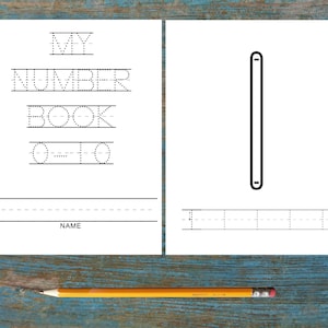 My Counting Book - Number Tracing Worksheet - My Number Book Preschool ...