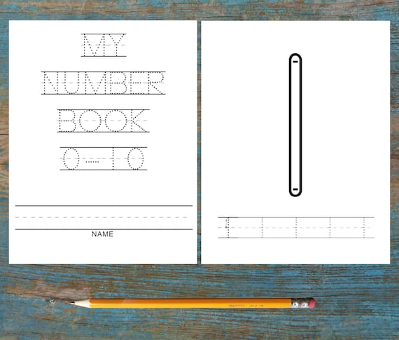 My Counting Book Number Tracing Worksheet My Number Book - Etsy