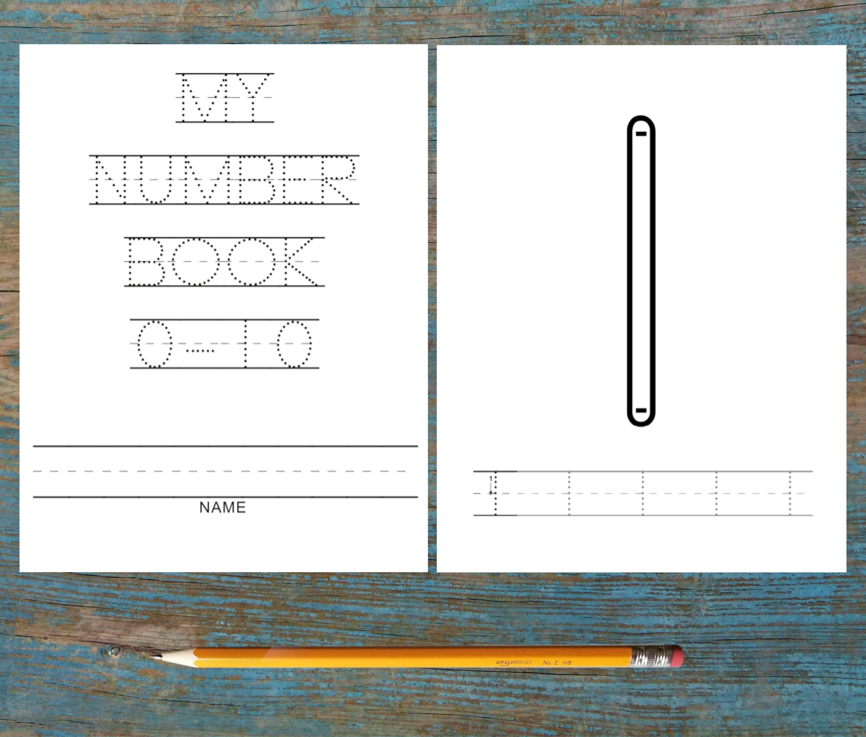 My Counting Book - Number Tracing Worksheet - My Number Book Preschool ...