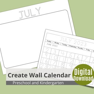Kids Calendar With Traceable Numbers, School Year Calendar 2023 2024 ...