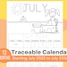 Printable Kids Calendar 2025/2026 – Monthly Tracing Calendar for ...