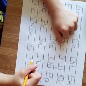 Traceable Block Letters Alphabet Tracing Pages -learning to Write for ...