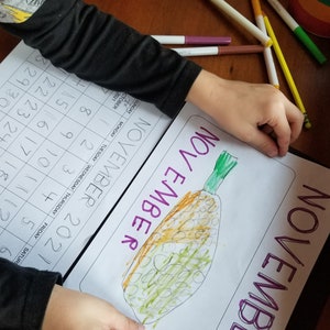 Educational Printable Kids Calendar for the School Year 2024-2025 With ...