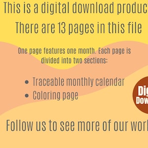 Printable Kids Calendar 2025/2026 – Monthly Tracing Calendar for ...