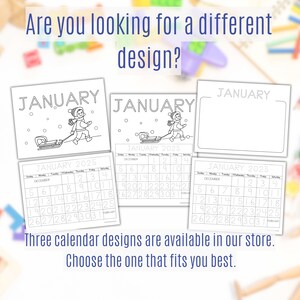 2025 Printable Kindergarten and Preschool Calendar With Traceable ...