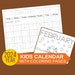 Printable Traceable Kids Calendar 2024 With December 2023 Monthly ...