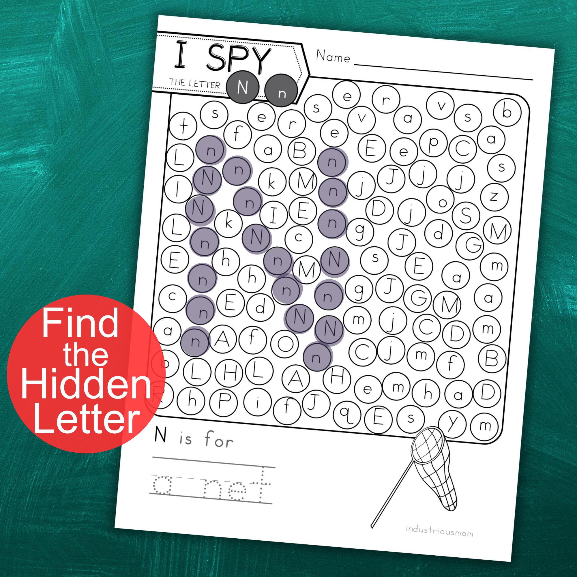 I Spy Alphabet Dot Marker Worksheets – A-Z Find the Letter Activity PDF ...