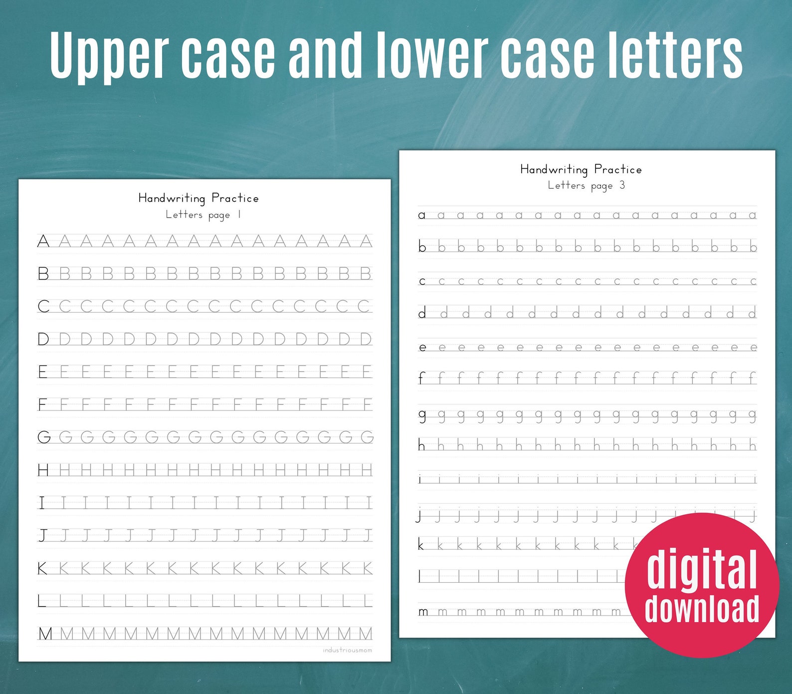 Neat Handwriting Practice Sheet for Teens and Adults Printable US ...