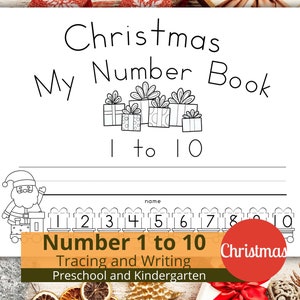 Printable Christmas-inspired Worksheets With Tracing Numbers 1 to 10 ...