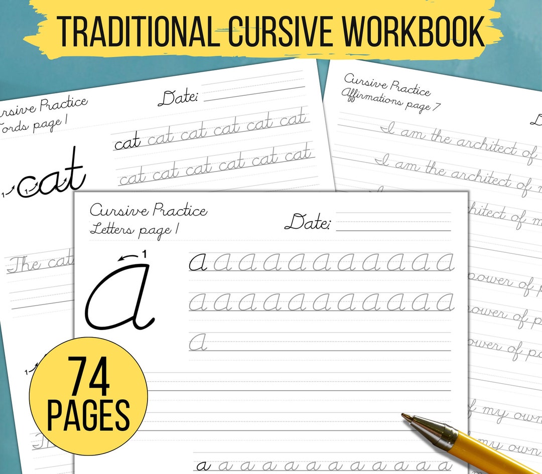 Cursive Handwriting Workbook for Teens & Adults - Improve Your ...