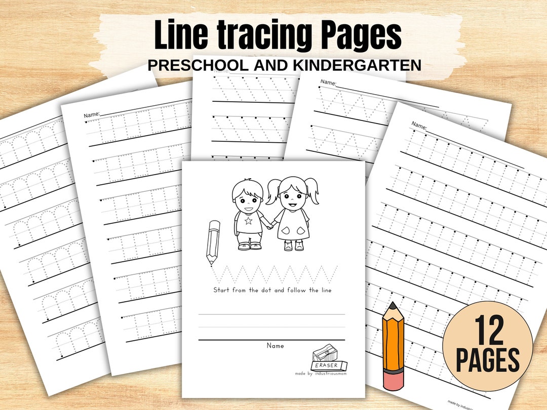Preschool Line Tracing Kit, Early Learning, Homeschool Busy Book ...