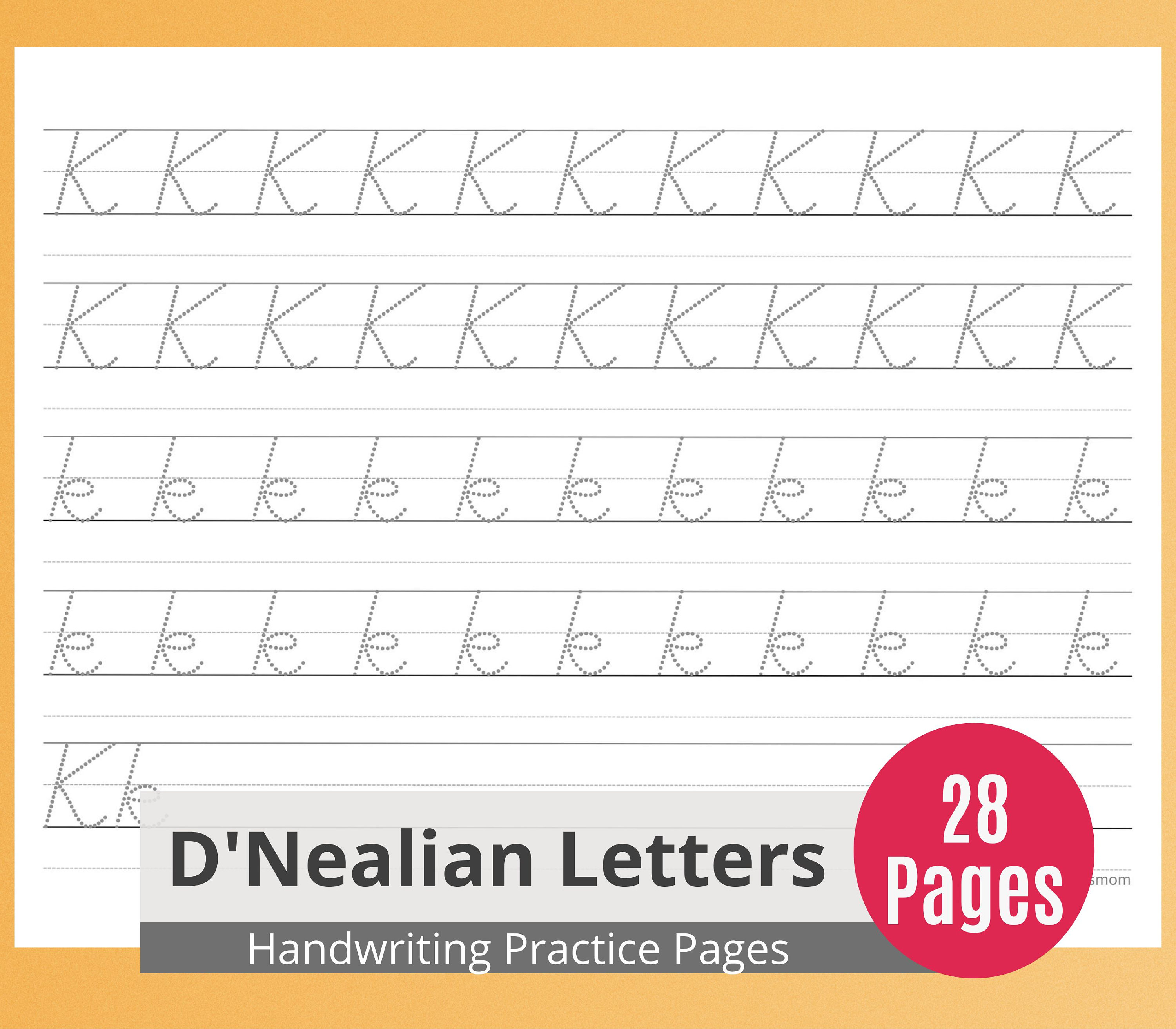 Alphabet Handwriting Practice for Kids, Printable Letter Tracing ...