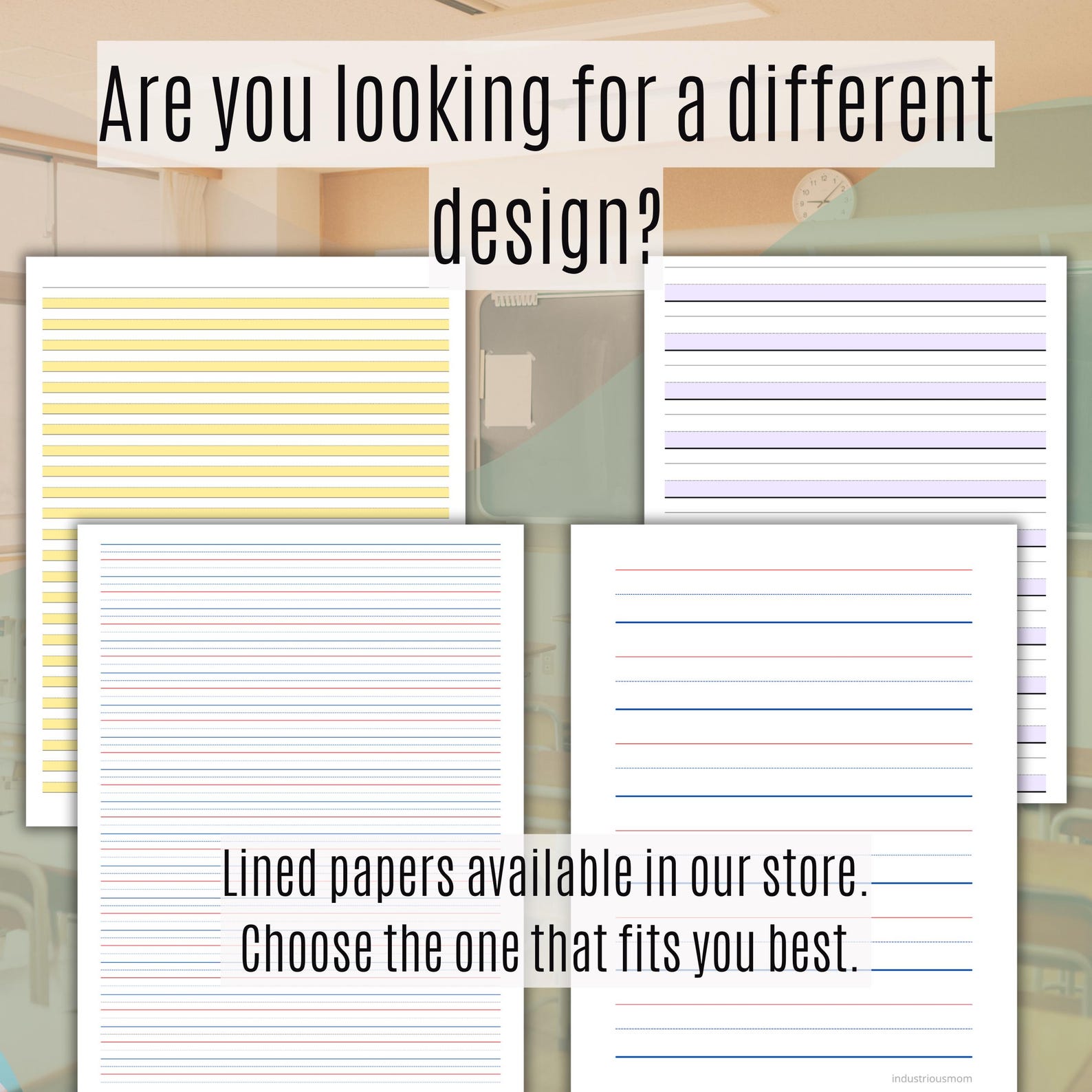 Printable Lined Paper for Kids – 5/8 Inch Spacing | Story Writing ...