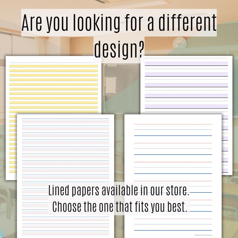 Printable Lined Paper for Kids – 5/8 Inch Spacing | Story Writing ...