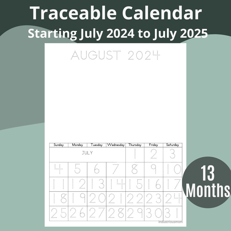 School Year 2024 2025 Calendar for Kids monthly Calendar Printable ...