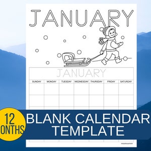 Calendar With Space to Write - Etsy