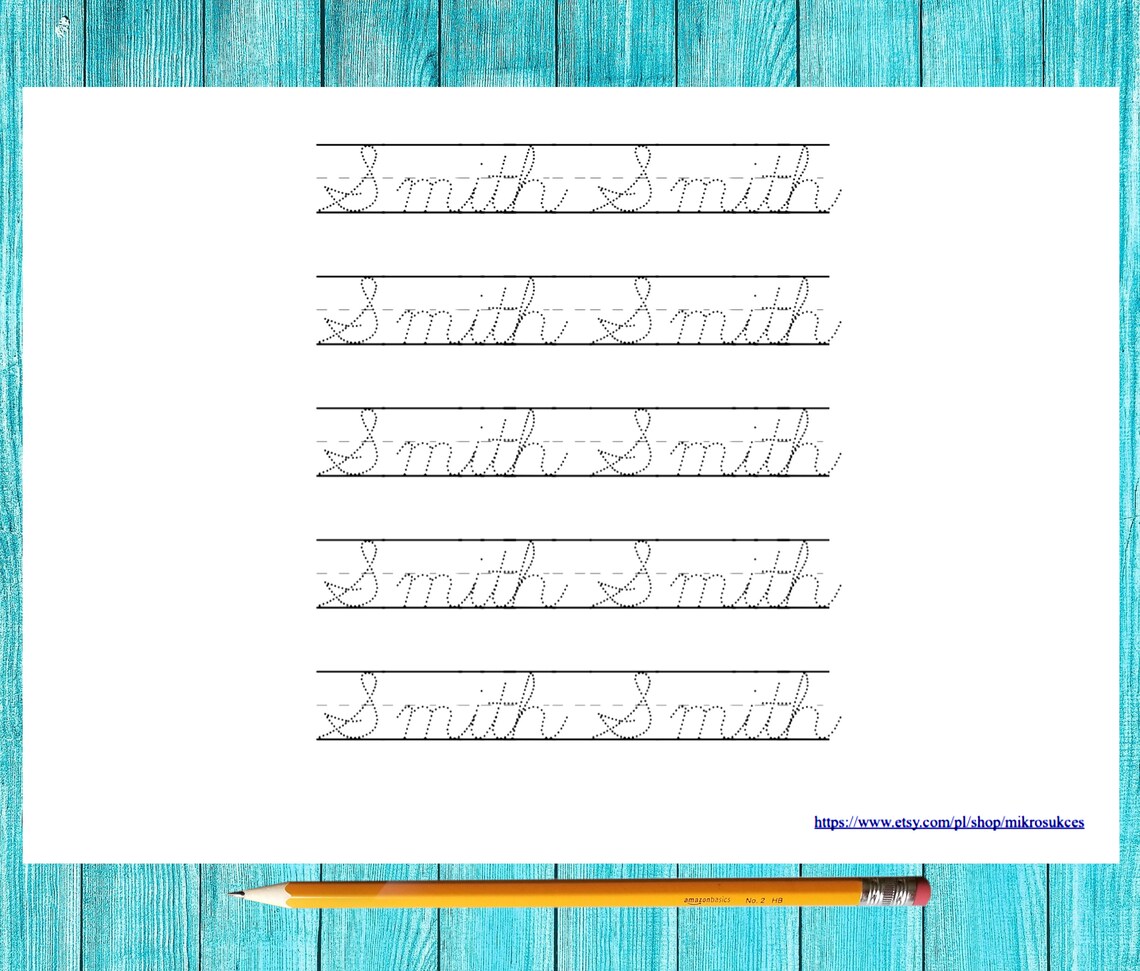 Cursive First and Last Name Tracing Pages - Learning to Write Cursive ...