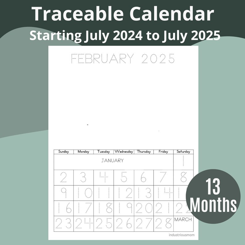 School Year 2024 2025 Calendar for Kids monthly Calendar Printable ...