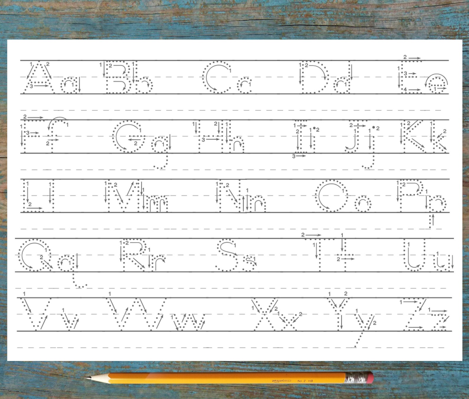 Outlined Alphabet Uppercase Letters Preschool and Kindergarten -my ...
