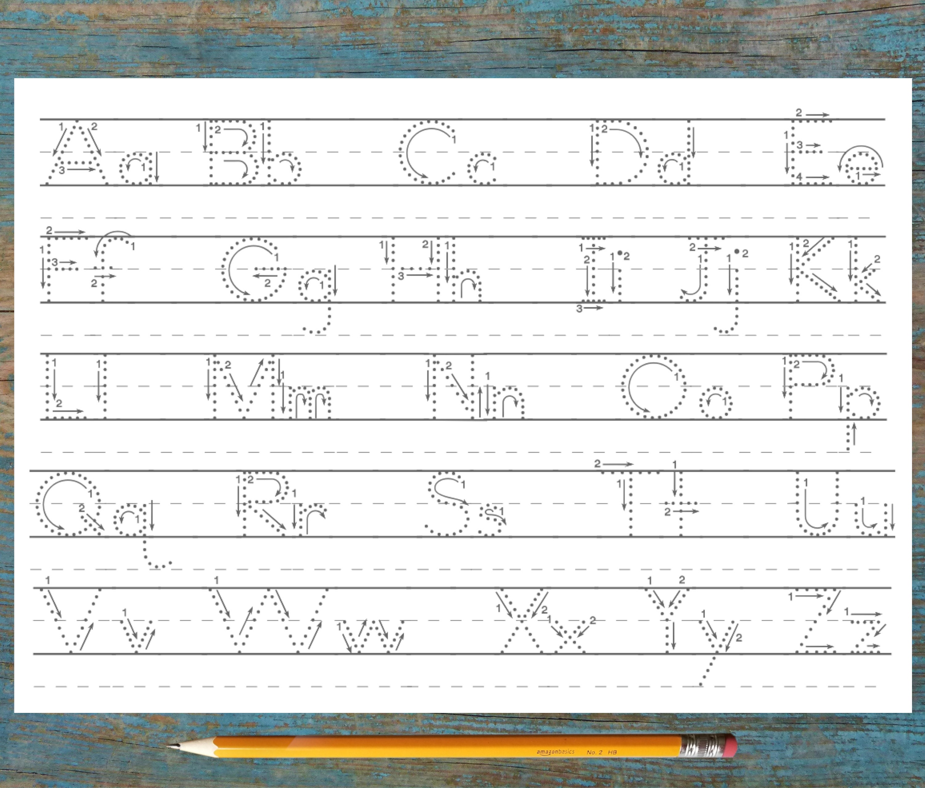 Outlined Alphabet Uppercase Letters Preschool and Kindergarten -my ...