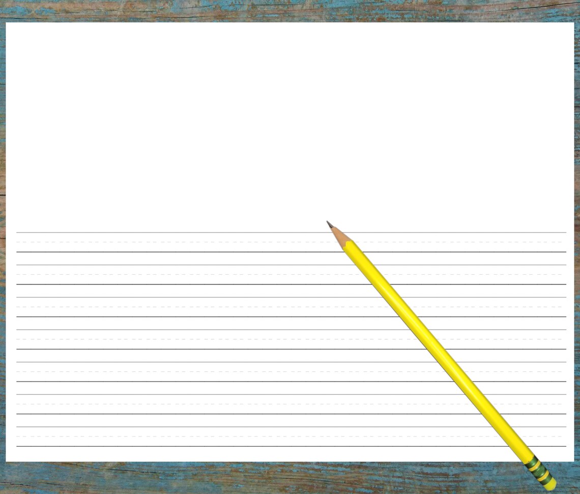 Draw and Write Paper Printable - Lined Paper- Handwriting Practice ...