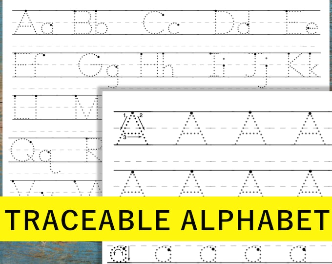 Learning to Write - Kindergarten ABC Tracing - Capital and Lower Case ...