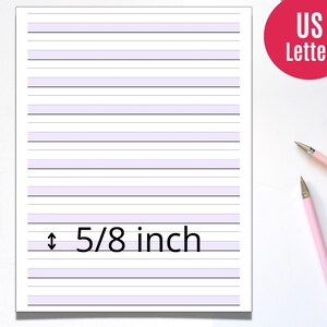 Writing Paper for Kids With Handwriting Problems, Printable, US Letter ...