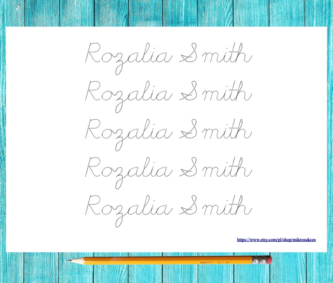 Cursive First and Last Name Tracing Pages - Learning to Write Cursive ...