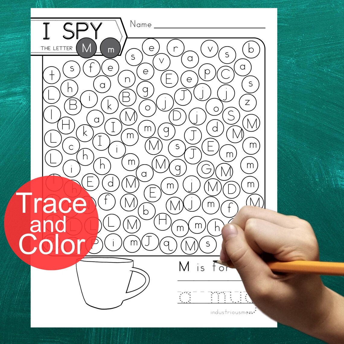I Spy Alphabet Dot Marker Worksheets – A-Z Find the Letter Activity PDF ...