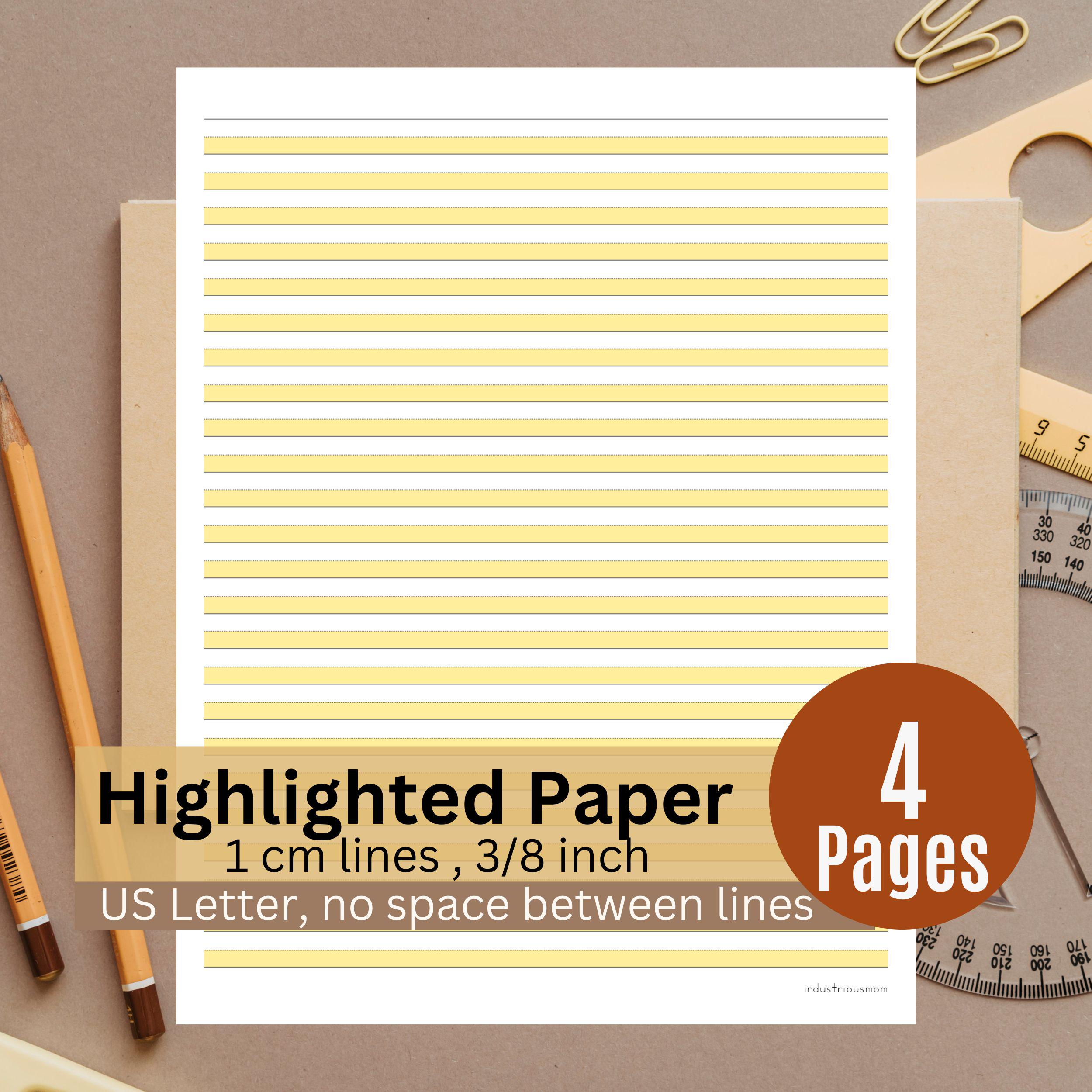 Printable Lined Writing Paper for Kids and Adults With Handwriting ...