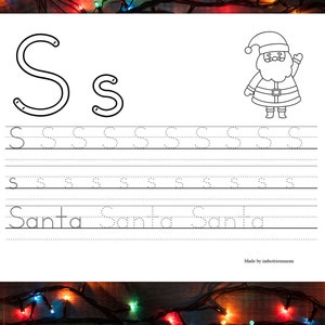 Holiday Printable Worksheets for Kids With Tracing Alphabet Letters ...